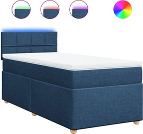 Box spring postel s matrací modrá 80x200 cm textil 3288813