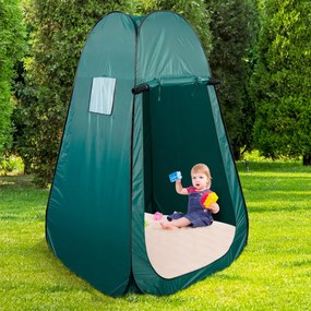 Costway Skládací sprchový a převlékací stan – 120 × 120 × 190 cm, zelený