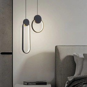 Toolight - LED závěsné stropní kruhové svítidlo APP852-CP, černá, OSW-07021
