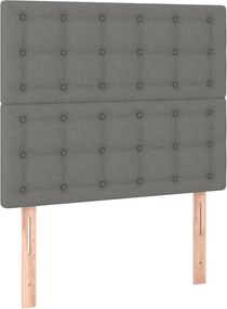 Box spring postel s matrací tmavě šedá 120x200 cm textil 3137462