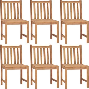 Zahradní židle 6 ks s poduškami masivní teak 3073135