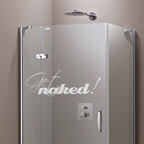 Samolepky na sklo a sprchové kouty - Get naked Velikost: 60x22 cm
