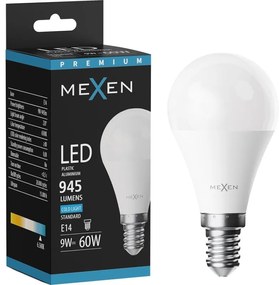 Mexen Nova, LED žárovka E14, G45, 9W, studená - 6500K, 945 lm - L101-E14-0965-01