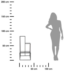 Stojan na květiny KASKADA 85x40 cm černá