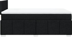 Box spring postel s matrací černá 120x200 cm textil 3289330