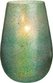 Velký zelený skleněný svícen Tom Green – Ø 17*26 cm