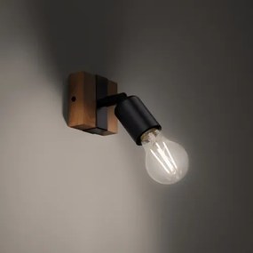 Nástěnné svítidlo SOLLUX ZUCA černé E27 1x15W bez žárovky SL.1295