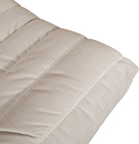 Taburet Nua 86 cm samet světle béžový