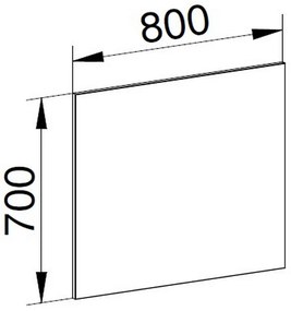 Mereo Mereo, Zrcadlo 800x700x20 mm, CN693