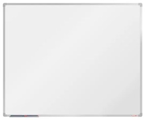 Bílá magnetická popisovací tabule boardOK, 1500 x 1200 mm, eloxovaný rám