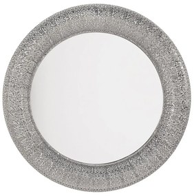 Nástěnné stříbrné zrcadlo ø80 cm CHANNAY Beliani