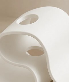 váza, asymetrická, plast, 8x20x6 cm, bílá, Dekorino VD20260002