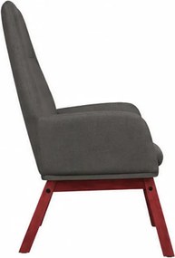 relaxační křeslo, odpočinkové, masivní kaučukovník/kov/textil, 95x76x71 cm, nohy tmavé/tmavě šedá, Dekorino KR20260082