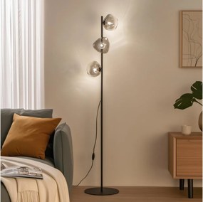 BRILAGI - Stojací lampa VULCANO 3xG9/8W/230V černá/kouřová černá