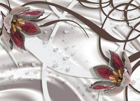 Malvis ® Tapeta Květy abstraktní Vel. (šířka x výška): 360 x 260 cm