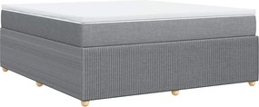 Box spring postel s matrací světle šedá 180 x 200 cm textil 3285588