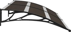 Vchodová stříška černá 200 x 75 cm polykarbonát 144825
