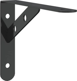 Policové držáky 4 ks 20 x 2,5 x 14 cm černé nerezová ocel 30302