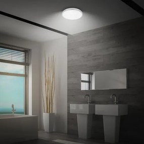 LED stropní svítidlo BRILONER Tak průměr 24cm 12W IP44 hvězdné nebe chrom 3933018
