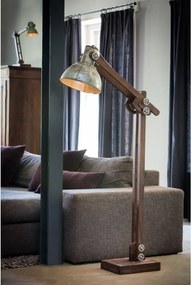Dřevěná stolní lampička Ebke antik bronze - 50*15*45 cm
