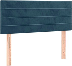 Box spring postel s matrací tmavě modrá 100x200 cm samet 3141351