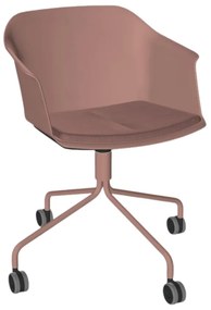 Narbutas Růžová plastová konferenční židle POLYTONE C