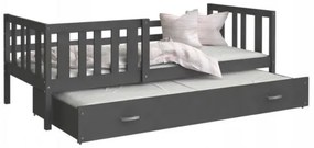 Dětská postel s přistýlkou NEMO P2 200x90 cm ŠEDÁ
