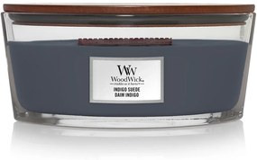 WoodWick – svíčka Indigo Suede (Modrý semiš), 453 g