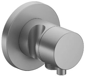 Keuco IXMO - Přepínací ventil pod omítku, 2 výstupy, s připojením a držákem sprchy, matný hliník 59556171201