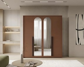 Stolar Šatní skříň LUCA 210  s oválnými zrcadly Barva: Eukalyptus