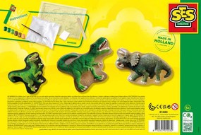 SES CREATIVE Odlévání a malování ze sádry set s formičkami dinosauři 01403