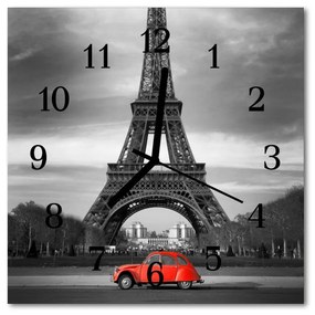 Skleněné hodiny čtvercové Eiffelova věž