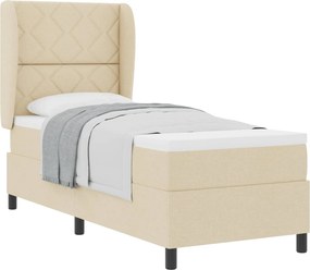 Postel s boxspringem s polštářem Krémová 80 x 200 cm textil 3340597