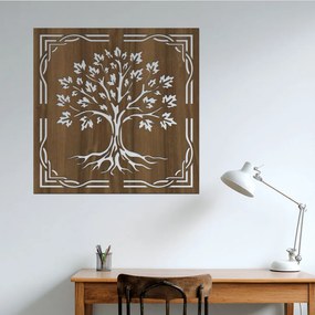 dřevo života Dřevěný strom PŘEDKŮ Zvolte rozměr (cm): 80x80, Zvolte barvu dekoru: Ořech