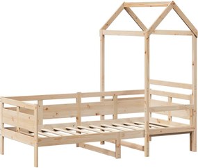 Válenda se střechou 80 x 200 cm masivní borové dřevo 3282290
