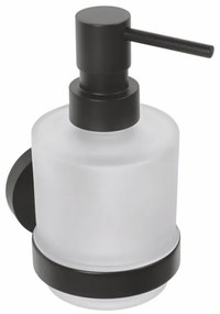 Sapho X-ROUND BLACK dávkovač mýdla 200ml, mléčné sklo, černá mat XR103B