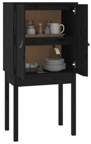 Skříň highboard černá 60x40x120 cm masivní borové dřevo