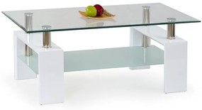 Halmar Konferenční stolek Diana H, sklo/bílý