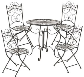 Kovová skladací židle Kiran (SET 2 ks) - Bronzová