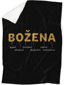 Deka Ženská jména – GOLD (Jméno: Božena, Podšití beránkem: ANO)