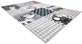 Dywany Łuszczów, Dětský kusový koberec Fun Pets grey, 240x330, šedá, dětský pokoj