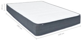 vidaXL Marketos Matrace na postel boxspring střední tvrdost 200 x 160 x 20 cm