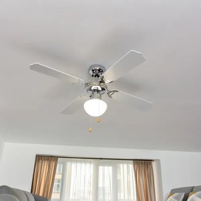 ZEVENTI - Stropní ventilátor NAVAGIO 1xE27/60W/230V černá/bílá