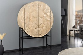 Luxusní skříňka z mangového masivu Lion bílá 100cm