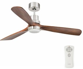 FARO Barcelona FARO 33518DC - LED Stropní ventilátor LANTAU LED/15W/230V chrom/dřevo + DO 33518DC