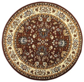 Sintelon, Kusový koberec Teheran Practica 59/DMD kruh, 200x200 (průměr) kruh, hnědá, chodba / předsíň