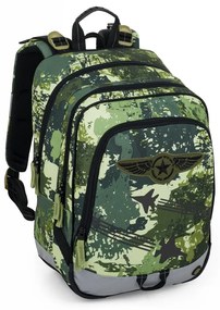 Bagmaster ALFA 25 B školní tříkomorový batoh – stíhačky