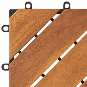 Terasové dlaždice 10 ks 30 x 30 cm masivní akáciové dřevo,  310120