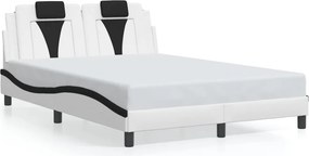Rám postele Viana s LED bez matrace bílý a černý 140x200 cm 3214028