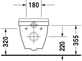 Duravit Starck 3 - závěsné WC 36x48,5 cm Compact 2202090000